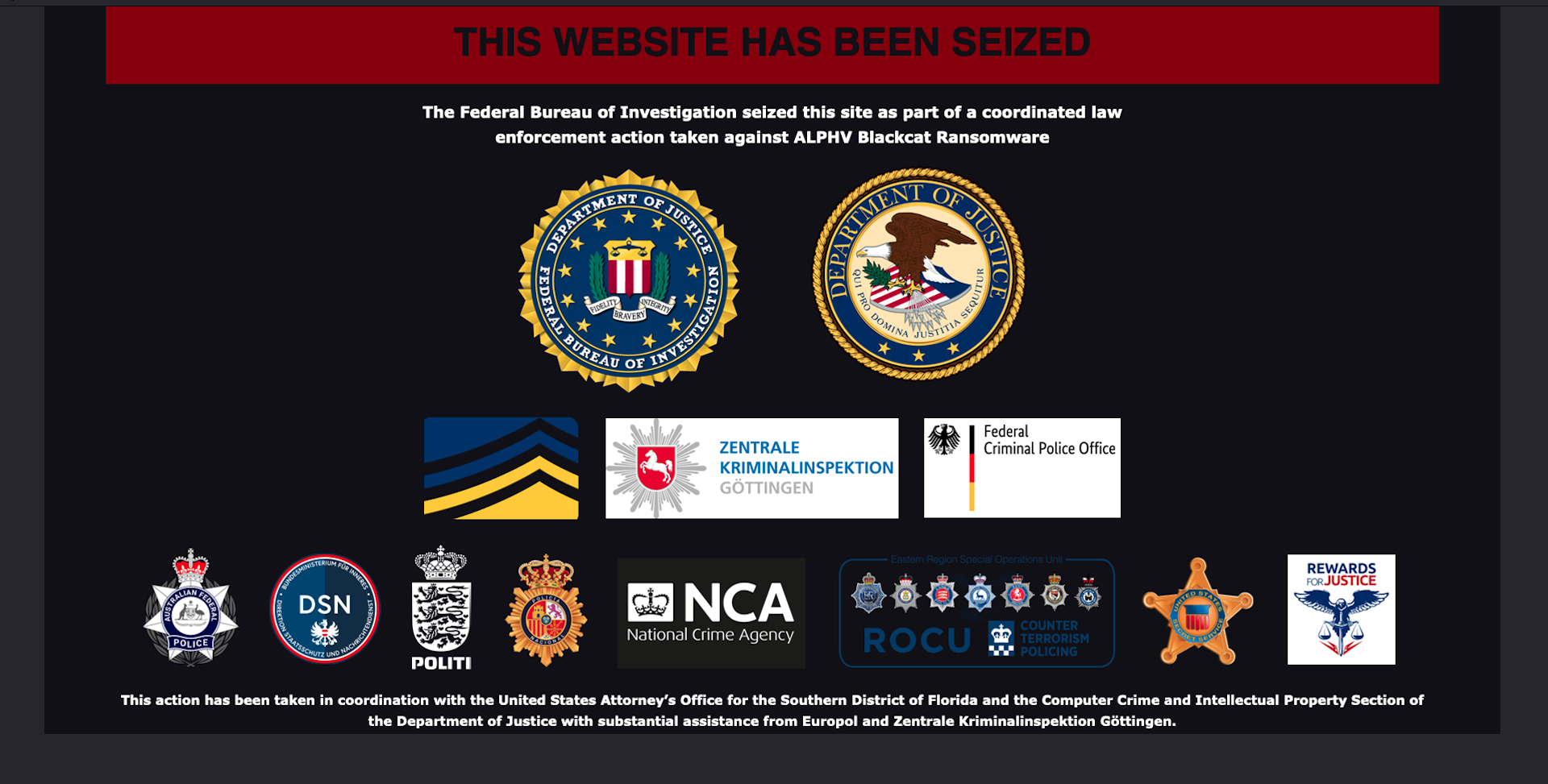 FBI seizes ALPHV leak website. Hours later, ransomware gang claims it ...